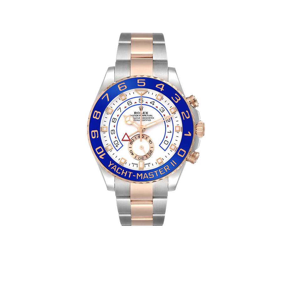 Rolex Yachtmaster II 44mm Steel Rose Gold Mens Watch 116681 – ROLAXI