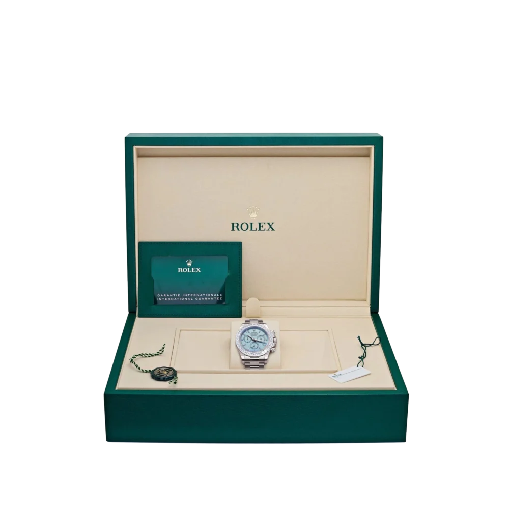 Rolex Daytona 126576TBR Platinum Ice Blue Diamond Dial Diamond Bezel ...